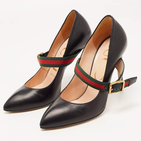 Gucci | Shoes | Mgucci Black Leather Mary Jane Sylvie Pumps | Poshmark
